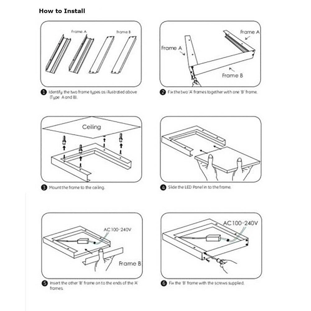 Surface Mount Frame Kit 60x60CM - White